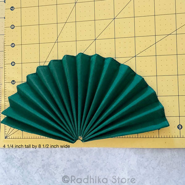 Turban Fans - Silk 4 inch - Set of 2 - Radhika Store