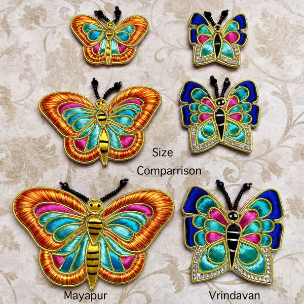 Vrindavan Butterflies - Blue Teal - Embroidery Turban Pins Set of 2 ...