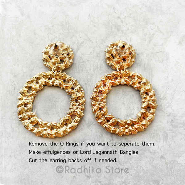 Effulgent Gems - Large Deity Earrings - - Radhika Store