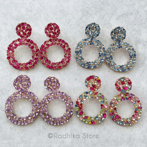 Effulgent Gems - Large Deity Earrings - - Radhika Store