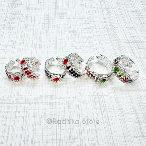 Vrindavan Flower - Red, Green and Multi Colors - Armlets/Bangles - Set ...