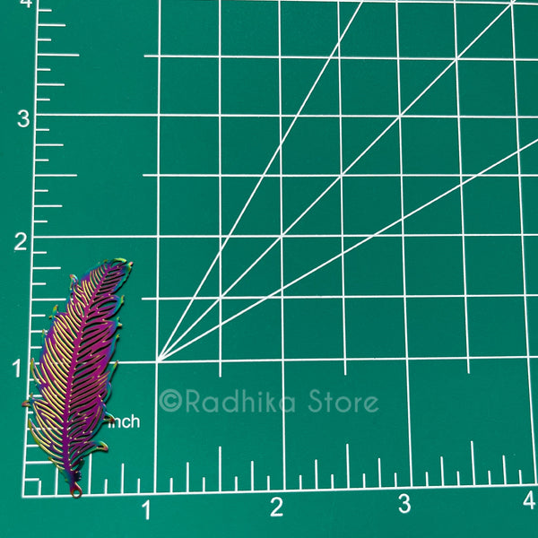 Oxidized Metal Feather Set Of 2 - Radhika Store