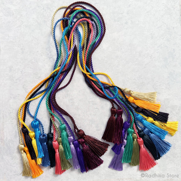 Rope Tassels-Many Colors-Choose Color - Radhika Store