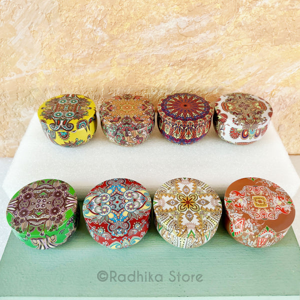 Decorative Miniature Soy Candle Tins With Lids - Set of 8 -Set E ...