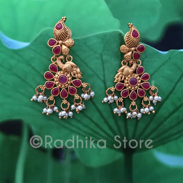 Paisley Peacock Chakra - Earrings - Radhika Store