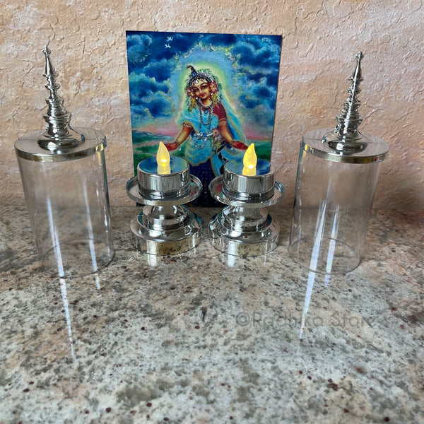 Altar Lamp - Candy Jar - Multi Purpose - 7" Tall - Radhika Store